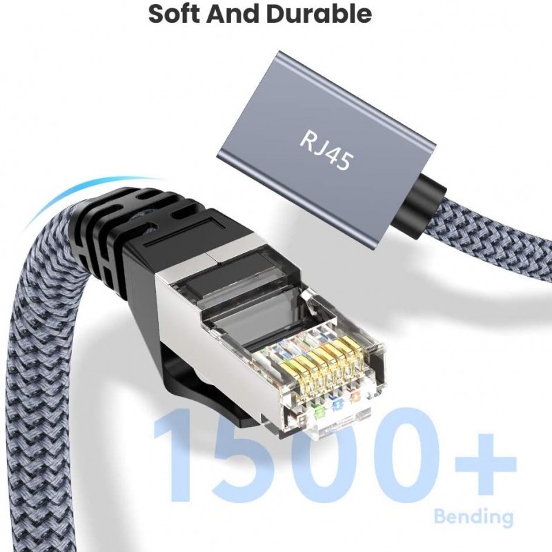 Cat6 Ethernet Extension Cable 18 m Network Cat6 Extension Adapter RJ45 ...