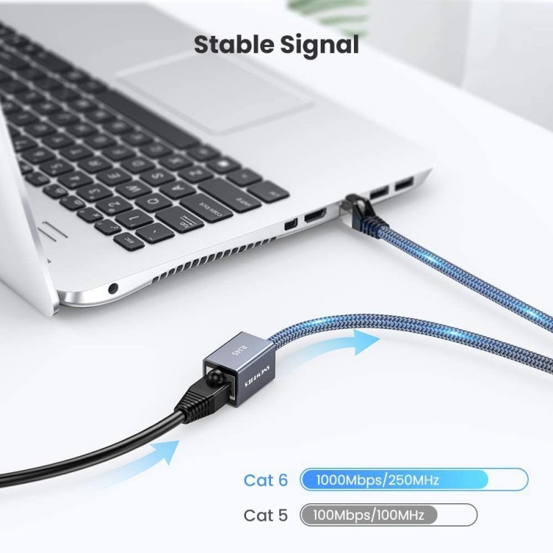 Cat6 Ethernet Extension Cable 18 m Network Cat6 Extension Adapter RJ45 ...
